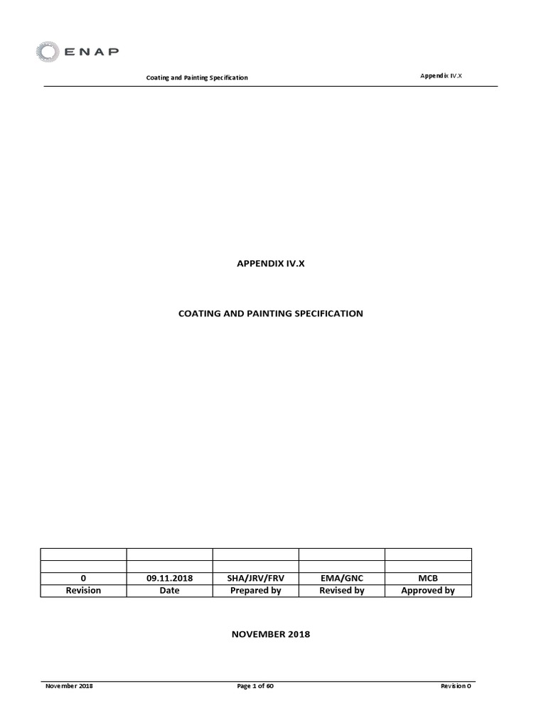 Appendix IV.X Coating and Painting Specification - Rev.0 | PDF ...