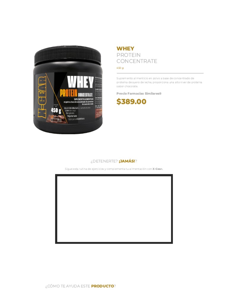 Whey Protein Concentrate - X-Gear | PDF | Alimentos | Leche