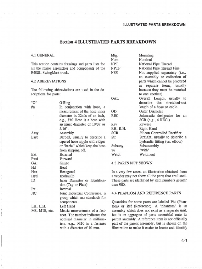 Drexel R40SL LPG Operators Maintenance Parts 36000-13 | PDF