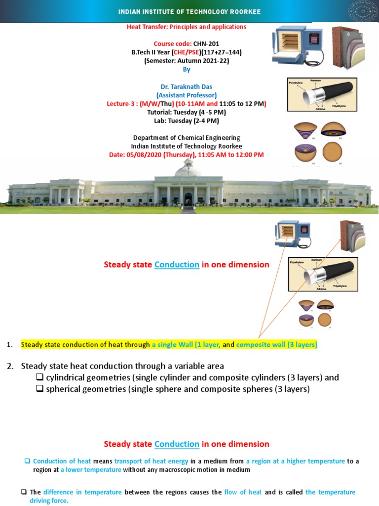 Lecture-3 - AND 4 HT - SS HC - Wall - Cylinder | PDF | Thermal ...