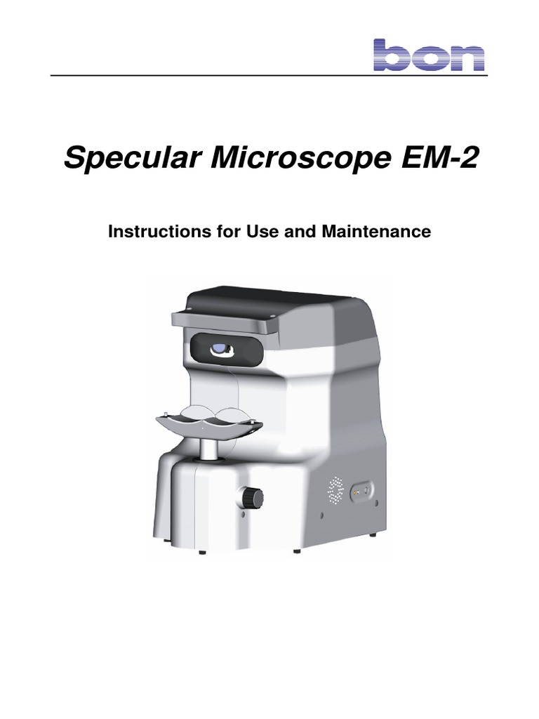 Specular Microscope EM-2 User Guide | PDF | Ac Power Plugs And Sockets ...
