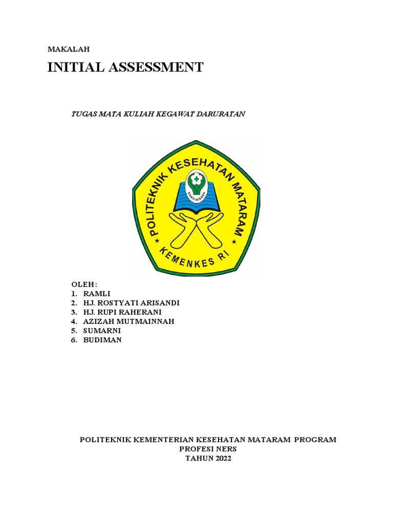 Makalah Kegawat Daruratan Initial Assesment | PDF