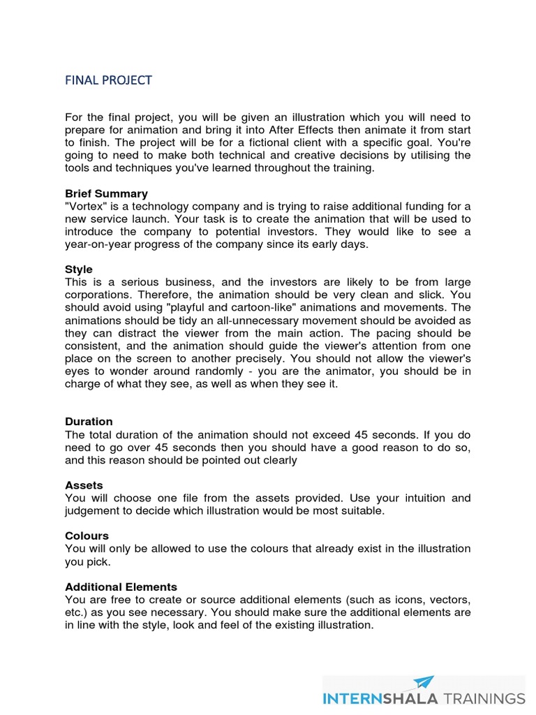 Final Project Brief | PDF