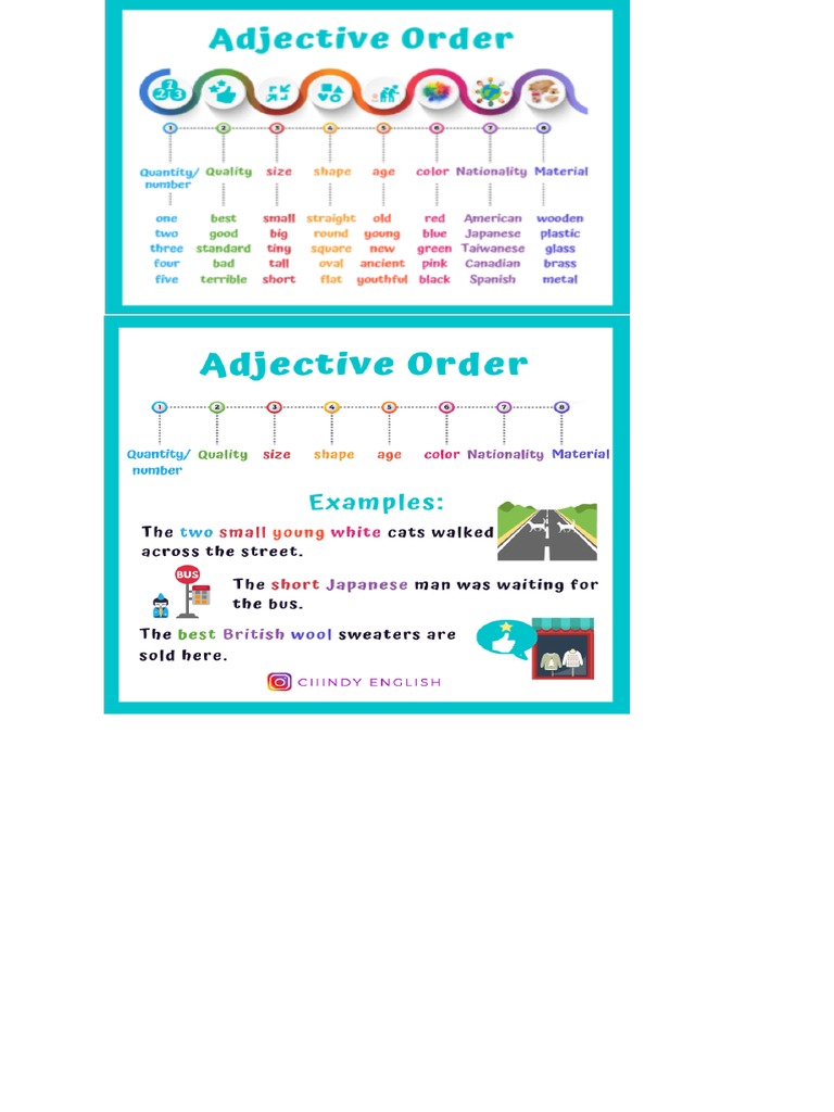 3b Order of Adjectives | PDF