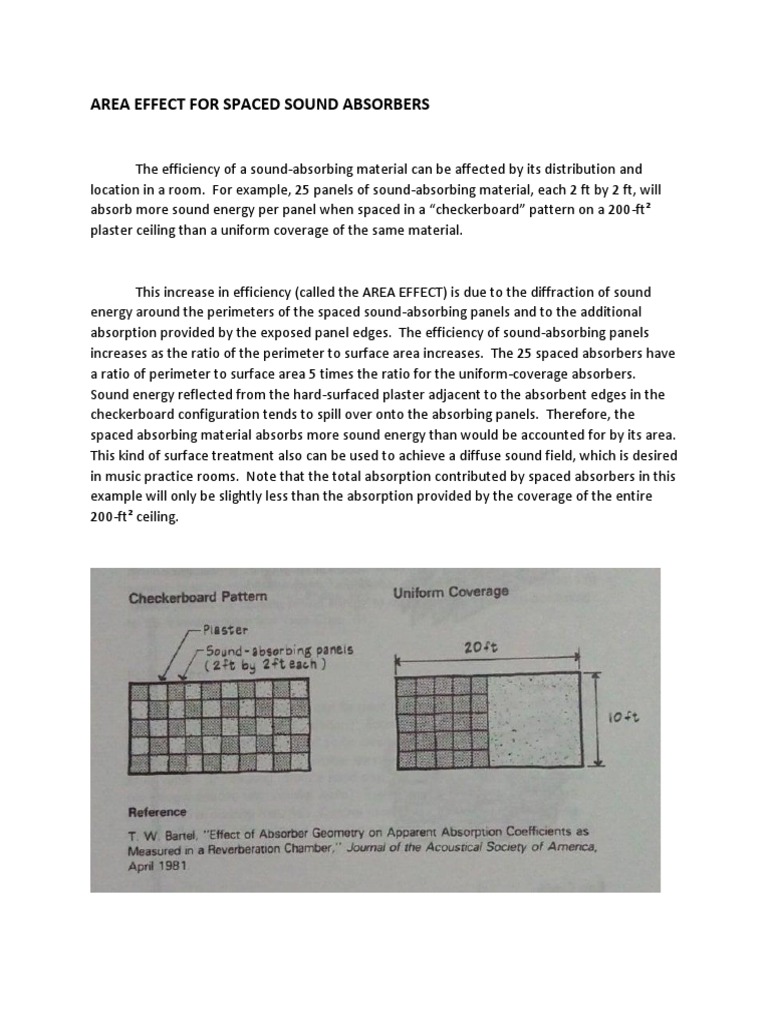 Area Effect For Spaced Sound Absorbers | PDF