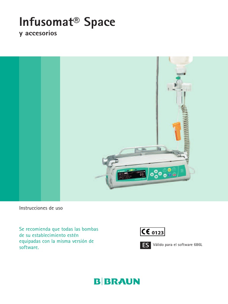 Manual de Usuario Infusomat Space ESPAÑOL | PDF | Terapia intravenosa | Farmacocinética