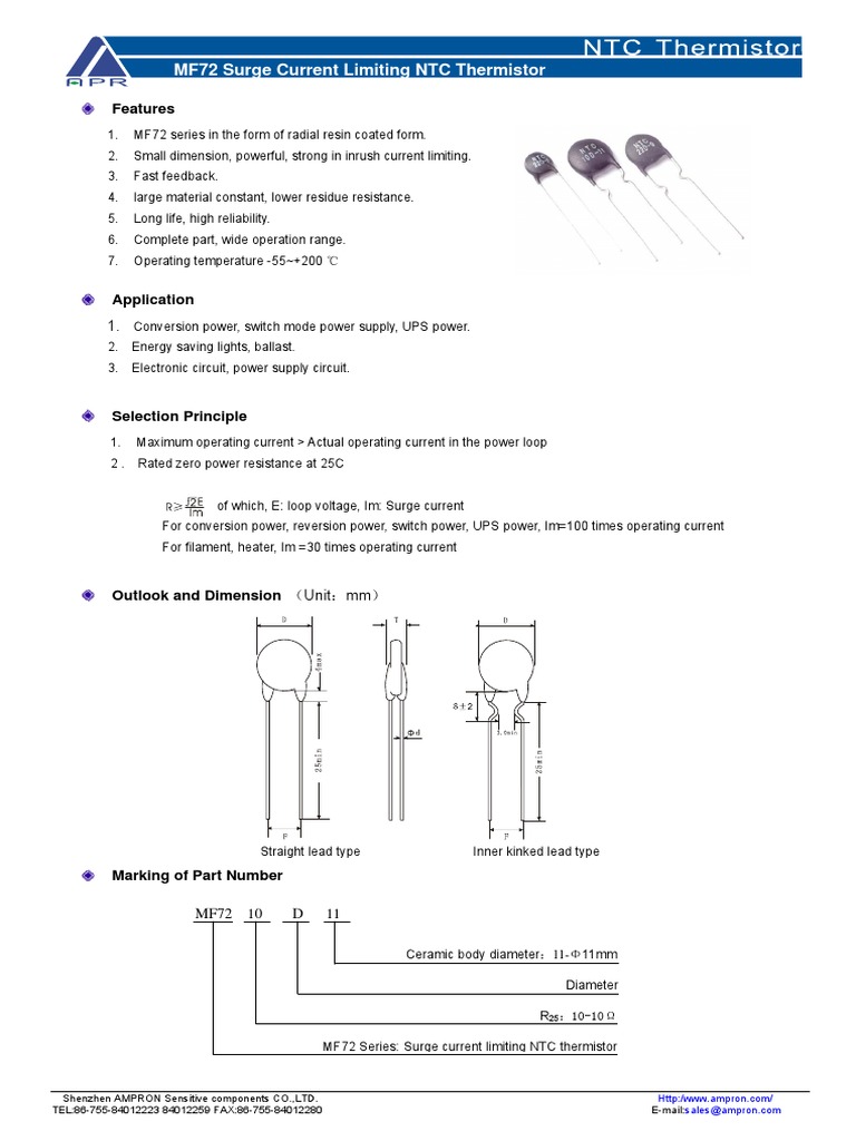 NTC Thermistor | Download Free PDF | Applied And Interdisciplinary Physics | Electromagnetism