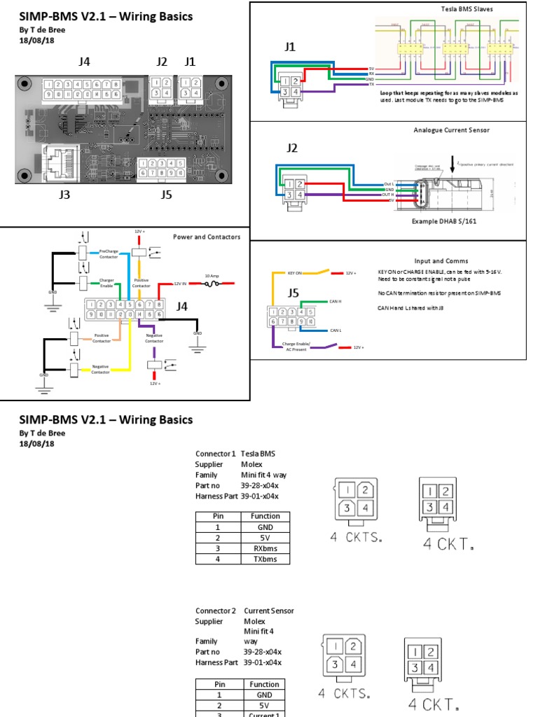 SIMP-BMS Wiring V2-1 | PDF | Electrical Connector | Physical Layer ...