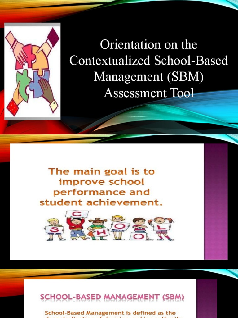 Orientation On The Contextualized School-Based Management (SBM) Assessment Tool | PDF | Learning ...