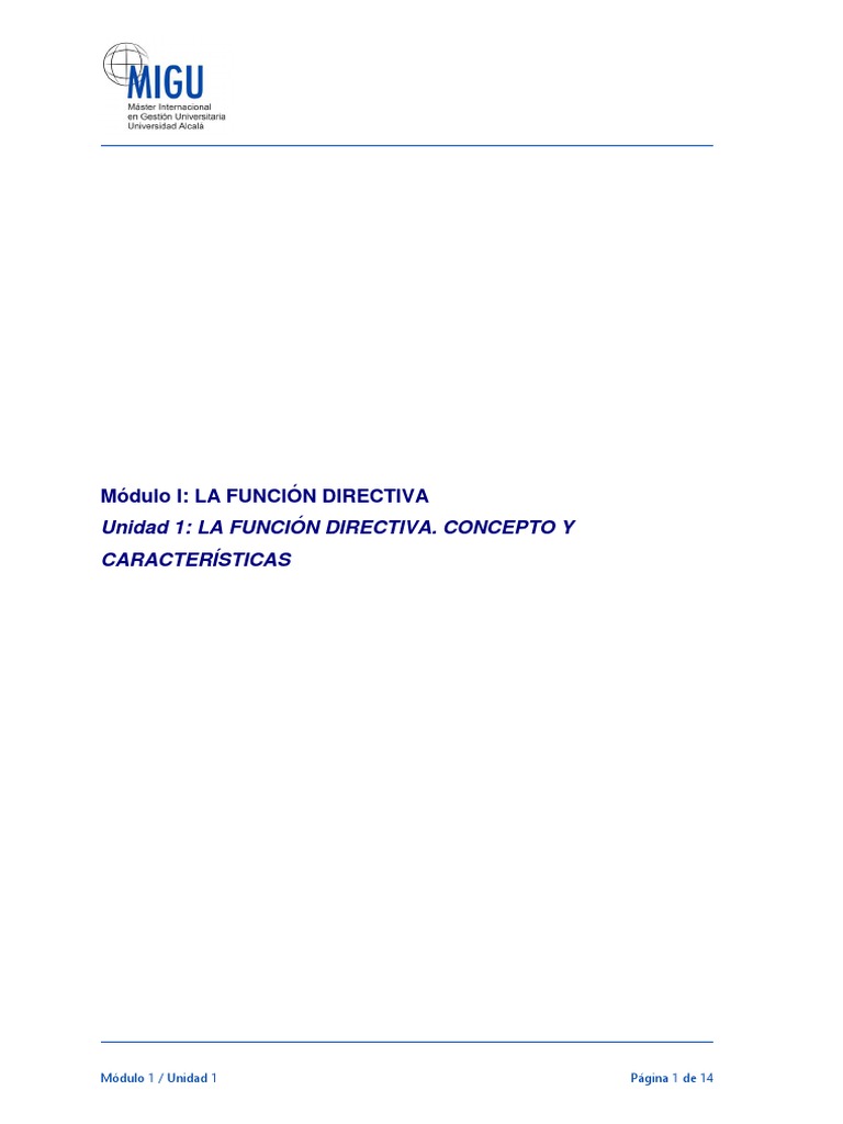 PAPER - La Función Directiva Concepto y Características | PDF | Calidad ...