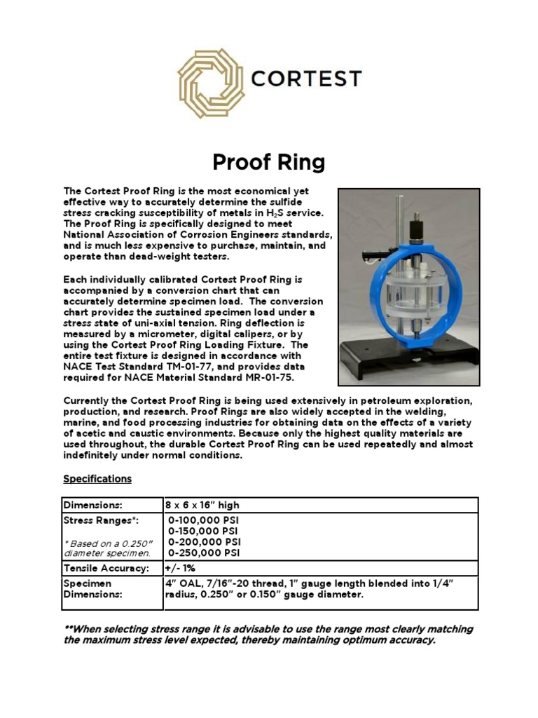 Cortest Proof Ring Information 021716 | PDF | Timer | Valve
