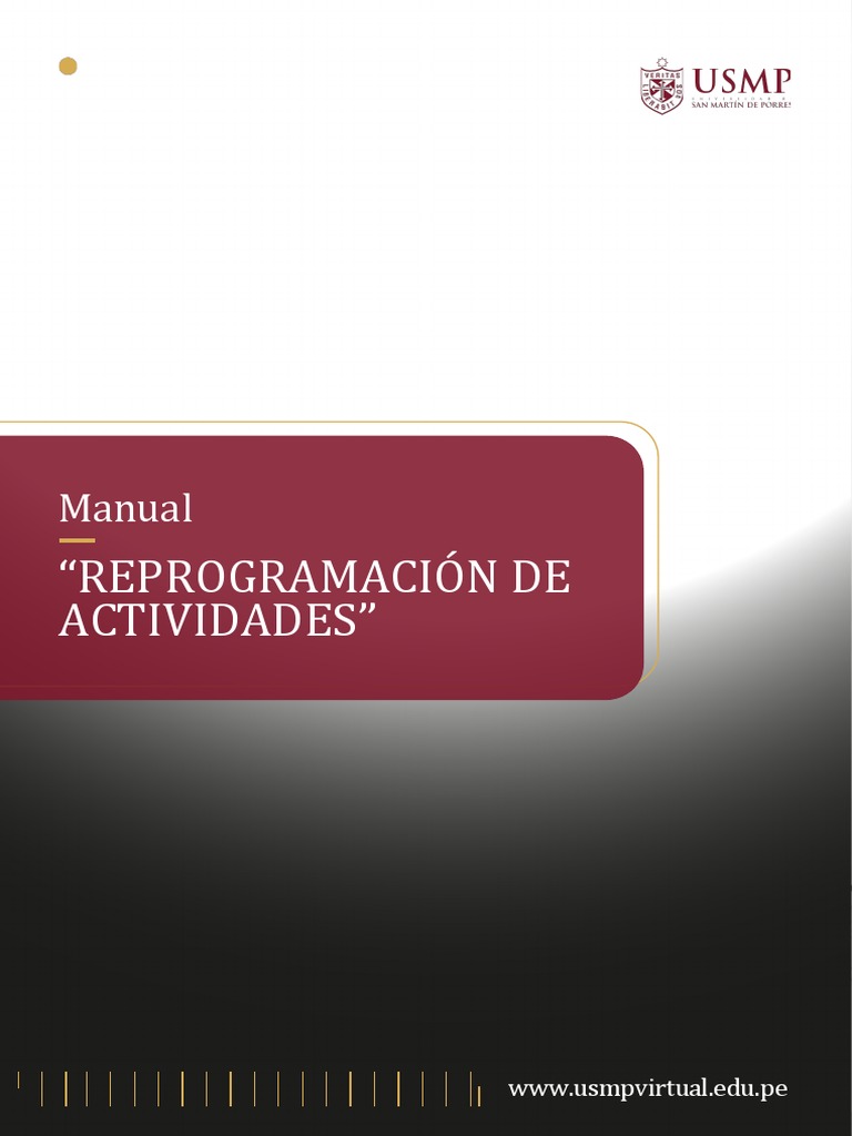 Manual Reprogramación de Actividades - 2022 | PDF | Informática | Software