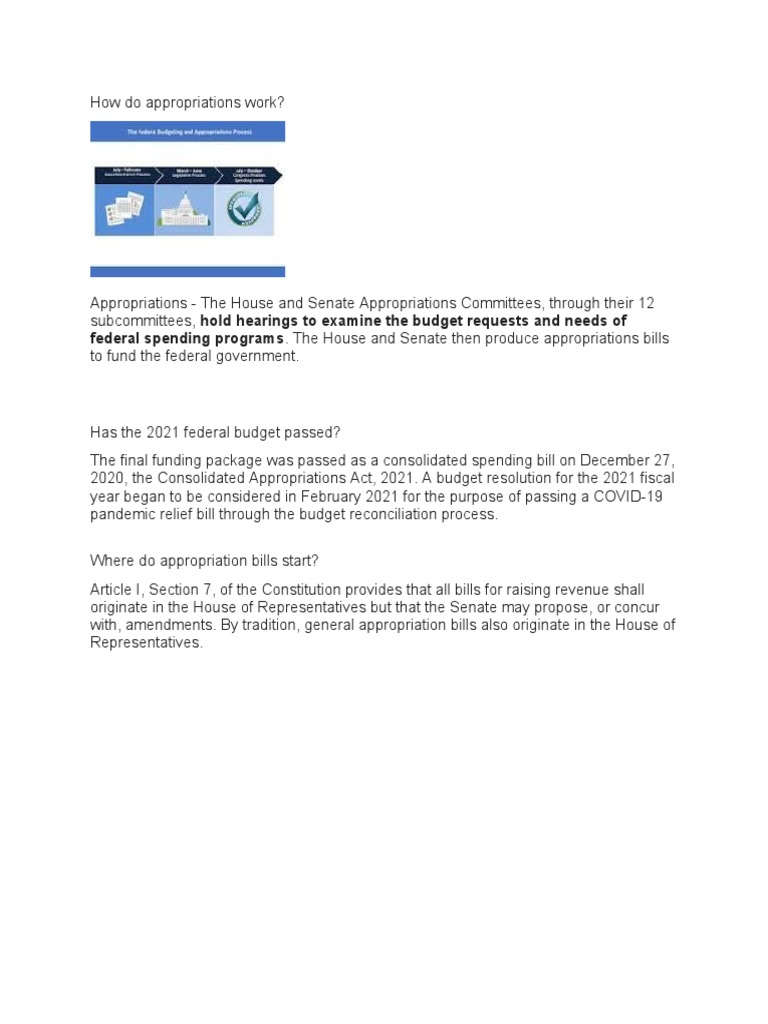 How Do Appropriations Work | PDF | Finance & Money Management