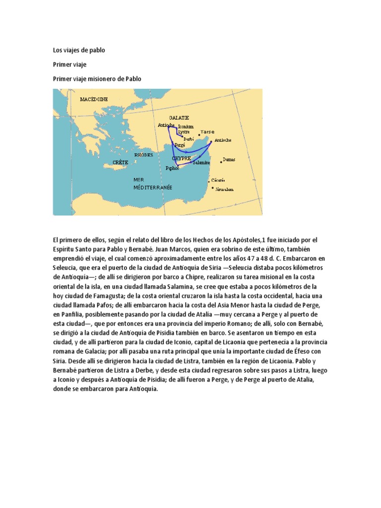 Los Viajes de Pablo | Descargar gratis PDF | Pablo el apóstol | Bernabé