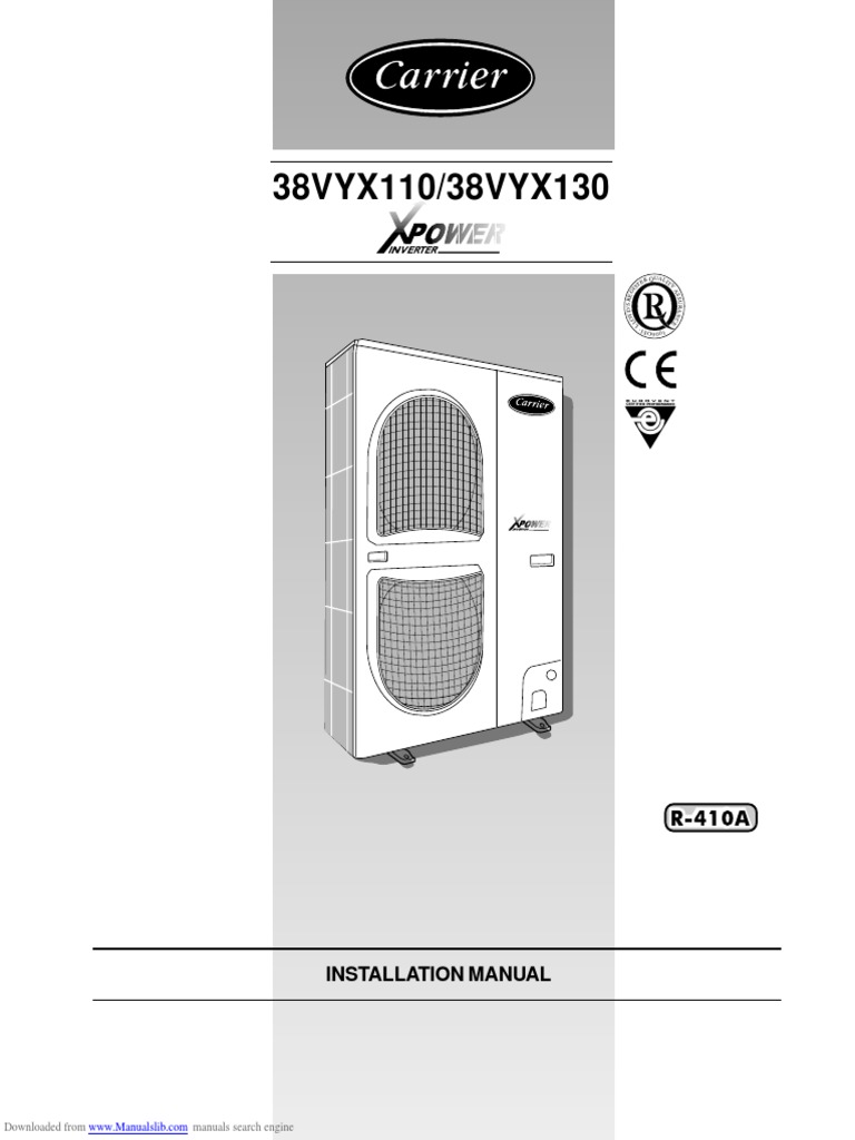 Xpower 38vyx110 Installation Manual | PDF | Pipe (Fluid Conveyance ...