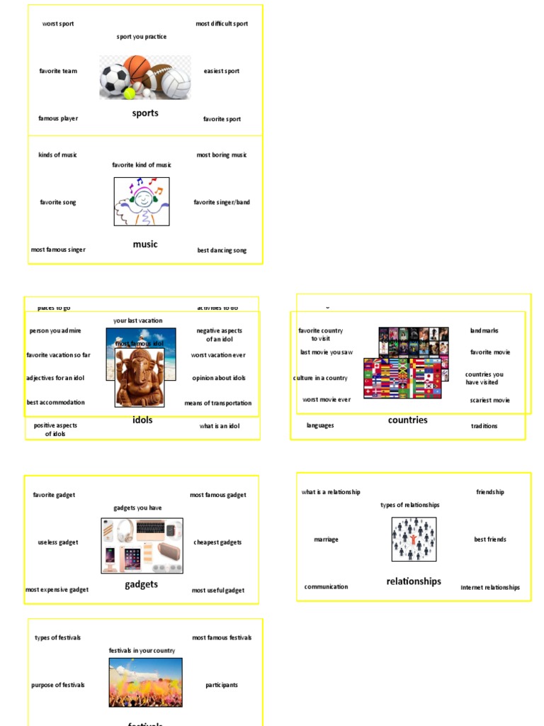 One Minute Speaking Conversation Topics Dialogs Fun Activities Games G ...