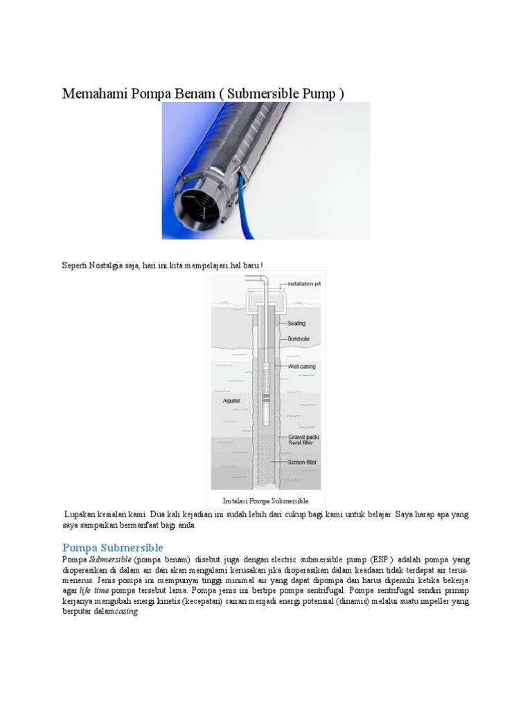 Memahami Pompa Benam | PDF
