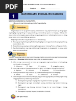 ARALIN 1 (Araling Panlipunan) | PDF