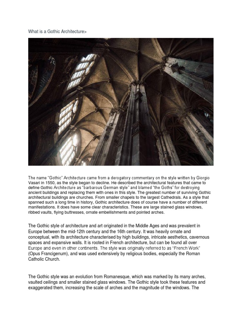 Gothic Architecture | PDF | Gothic Architecture | Vault (Architecture)