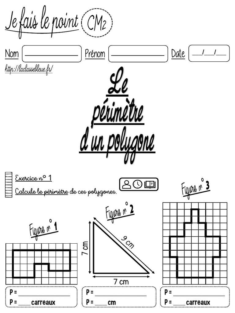Calcul du périmètre des polygones CM2 | PDF