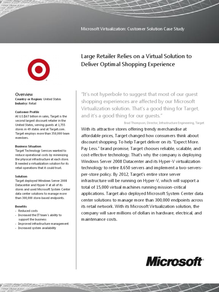 Target Hyper-V CS | PDF | Hyper V | Virtualization