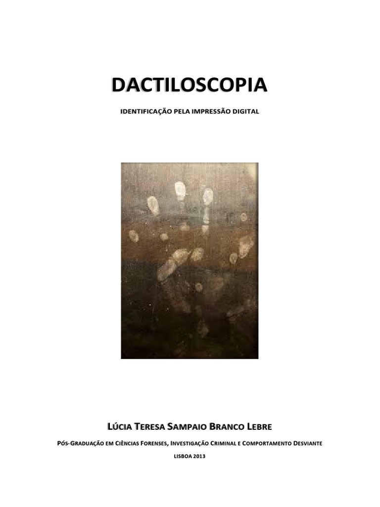 Dactiloscopia: Identificação Digital Forense | PDF | Impressão digital ...