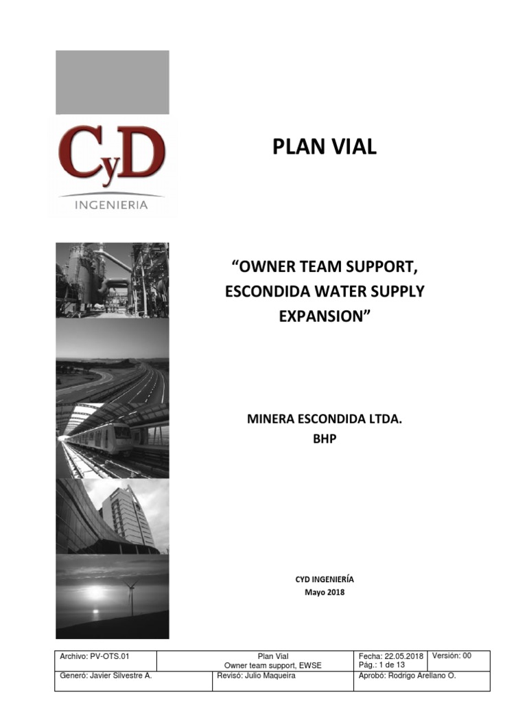 01 Plan Vial CyD OTS - EWSE Rev.00 | PDF | Licencia de conducir ...
