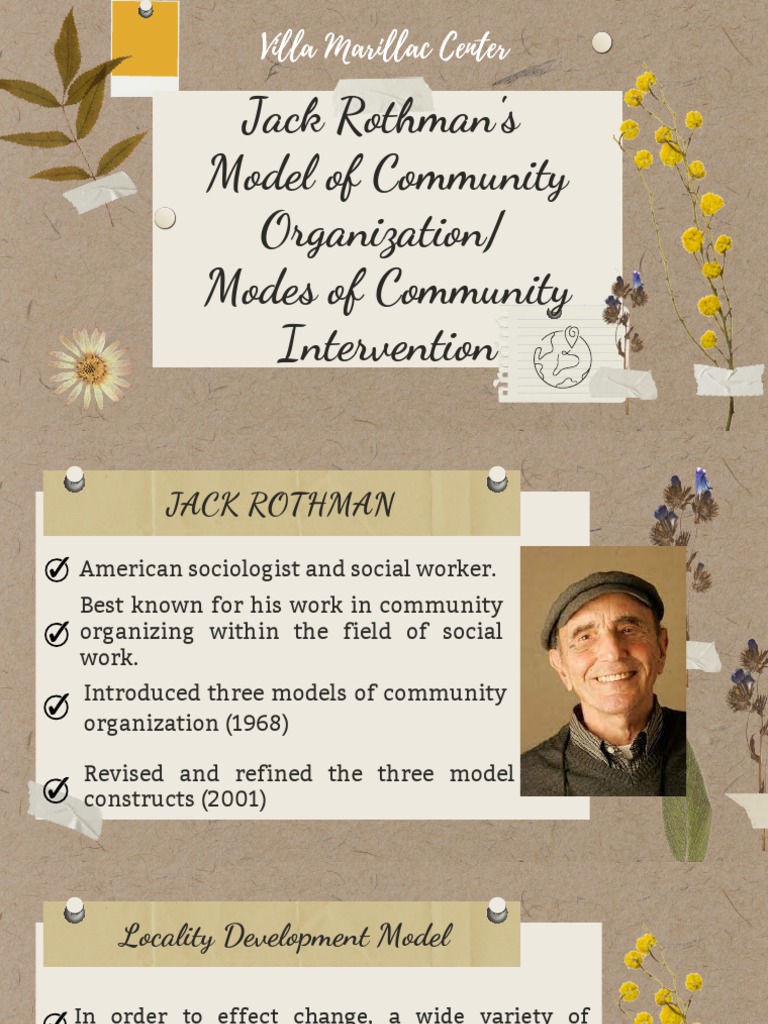Rothman's Model of Community Organization | PDF | Community | Needs ...