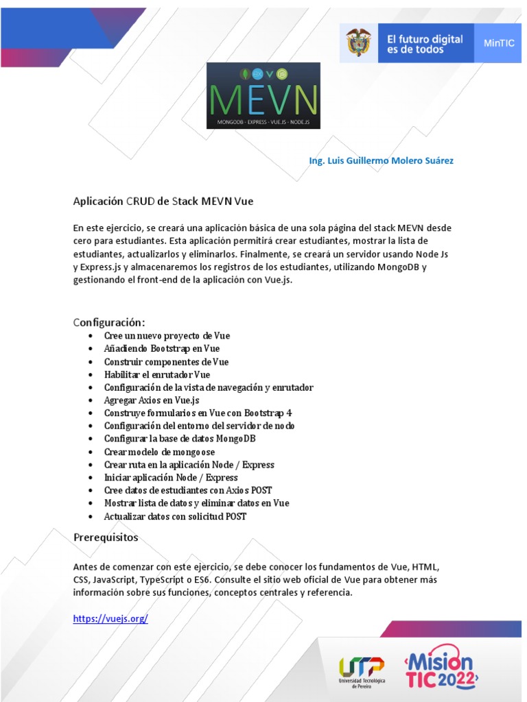 05 - Aplicación - CRUD - MEVN - 1 | PDF | Bootstrap (marco frontal ...