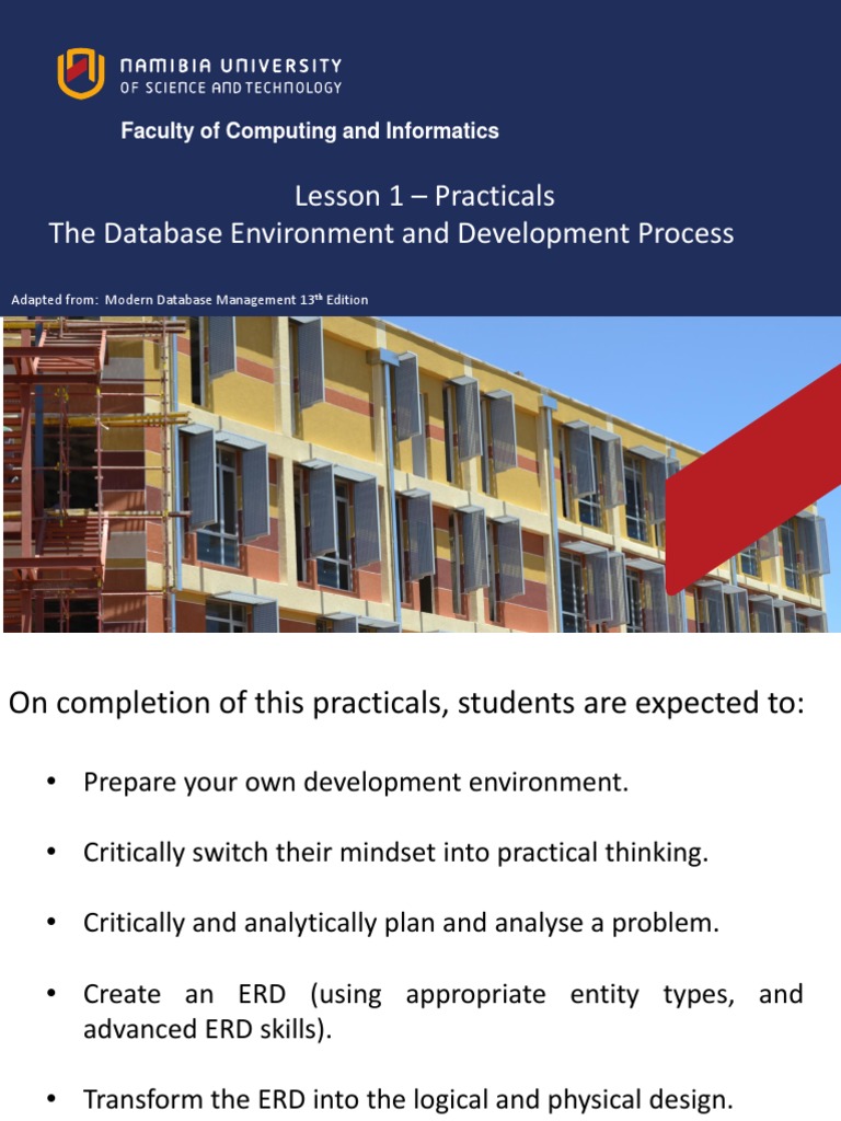 Lesson 1 - The Database Environment and Development Process | PDF | Databases | Microsoft Visual ...