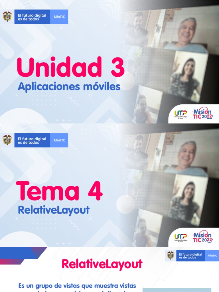 Unidad3 Sesion2 RelativeLayout | PDF | Aplicación movil | Android (sistema operativo)