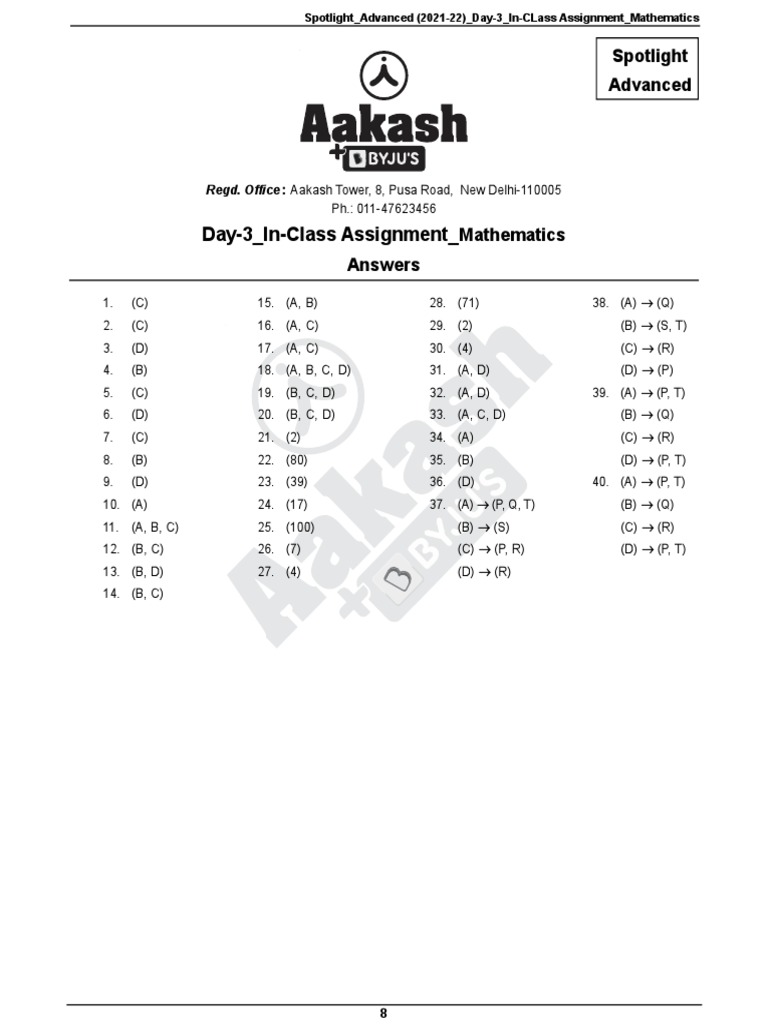 Spotlight - Advanced - Day-3 - In-Class Assignment - Mathematics ...