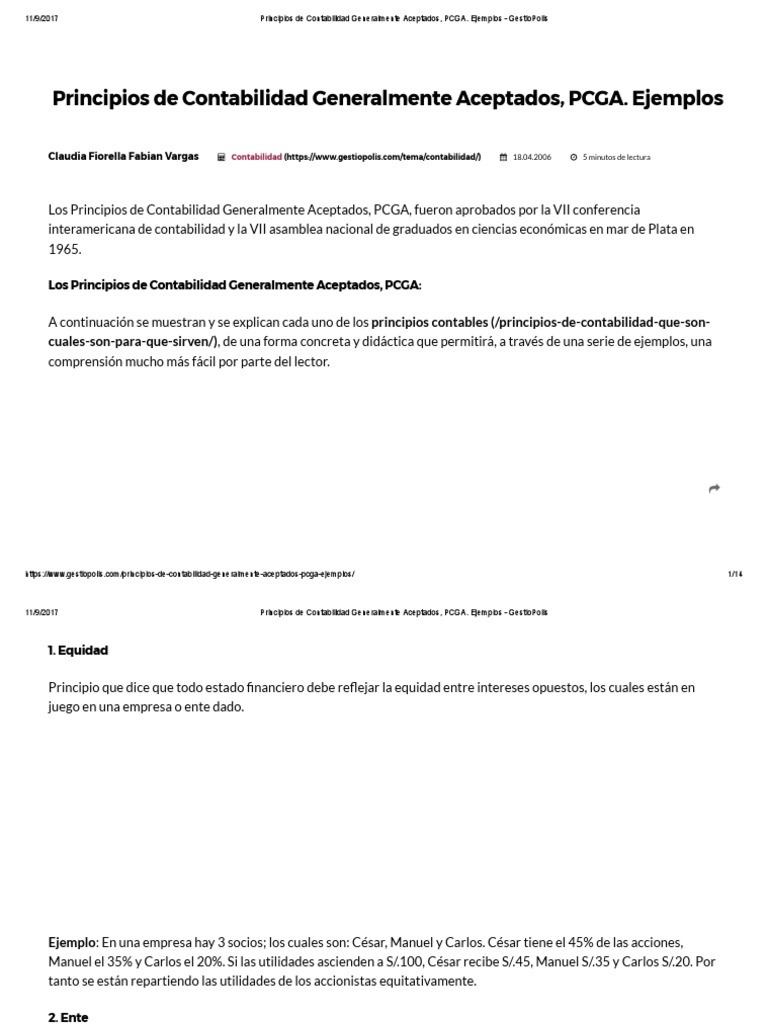 Guía de PCGA con Ejemplos Prácticos | PDF | Contabilidad | Negocios ...