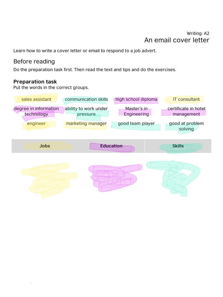 Edited - Writing-A2-An-email-cover-letter | PDF | Communication