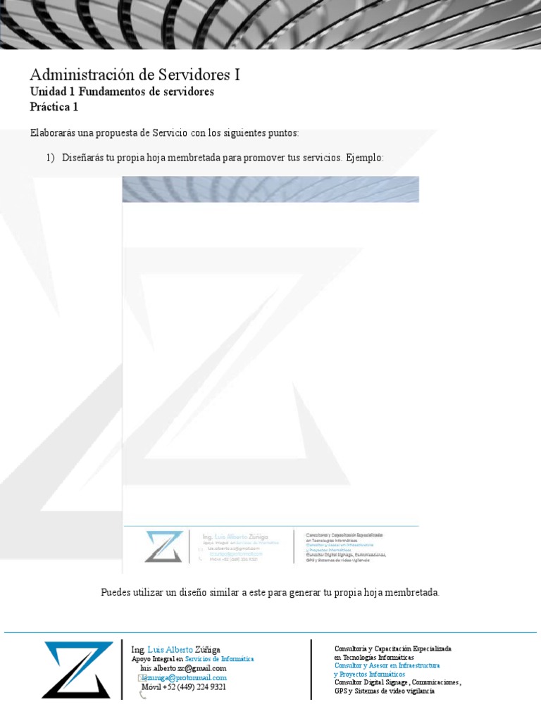 Práctica 1 - Admon de Servidores I | PDF | Servidor (Computación) | Informática