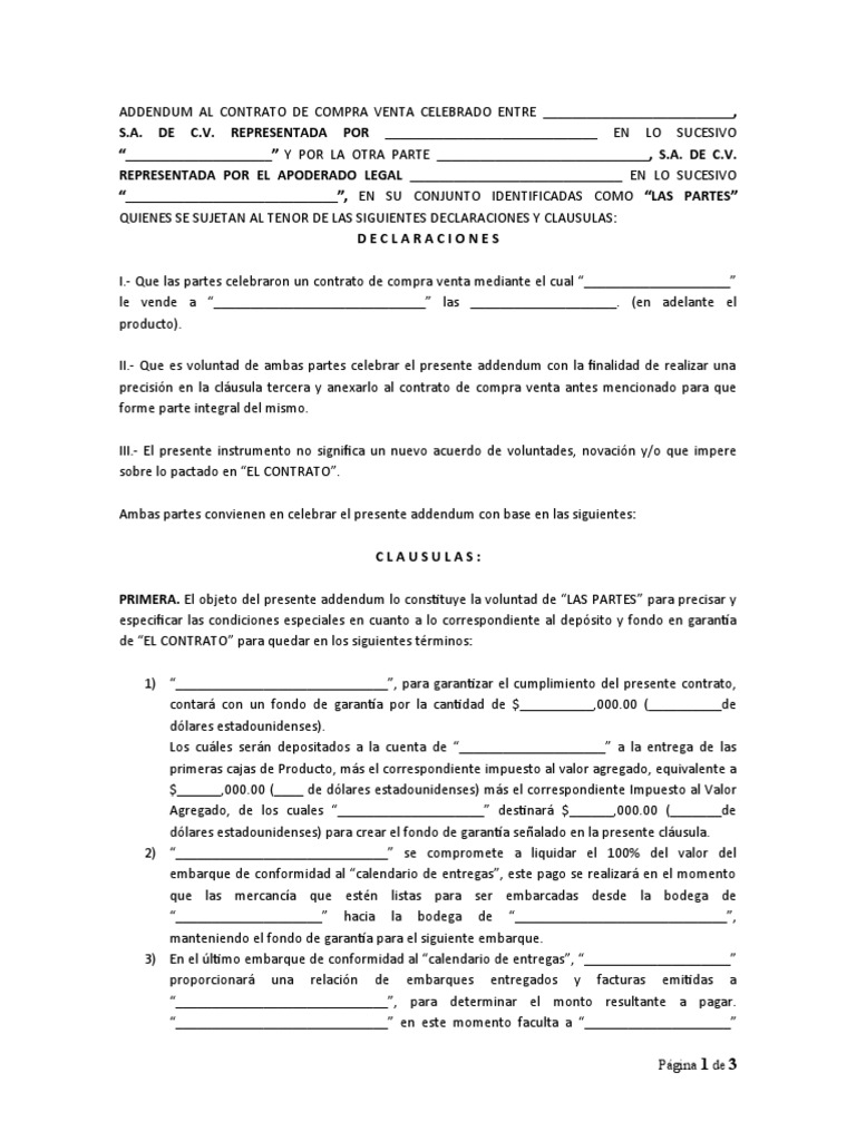 Adendum Ejemplo | PDF | Economias