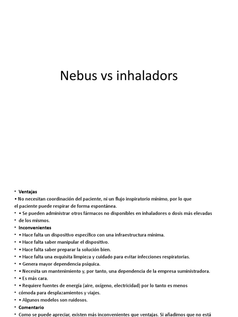 Nebus Vs Inhaladors | PDF