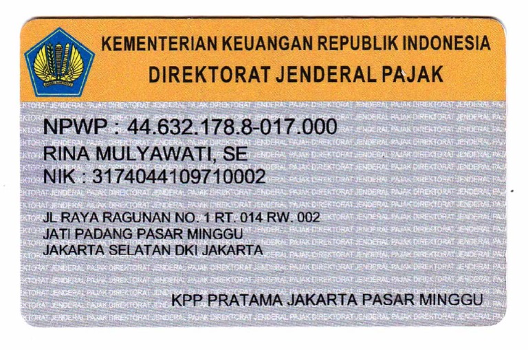 NPWP Rina | PDF