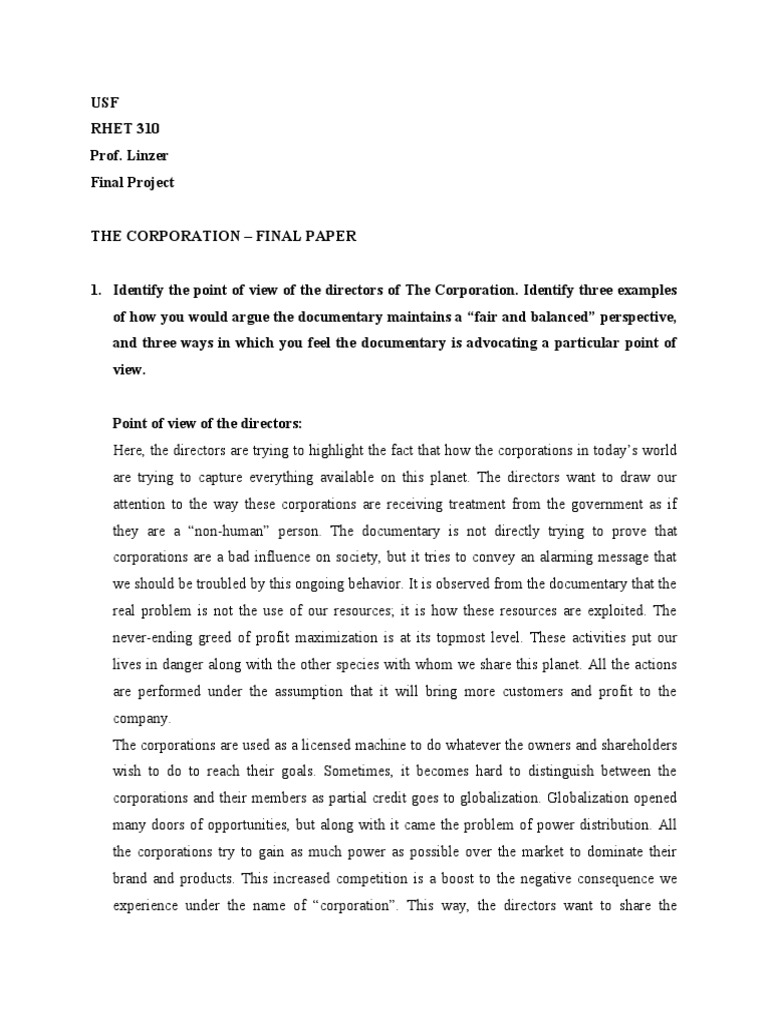 Business Technical Writing - Final Project | PDF | Profit (Economics) | Corporations