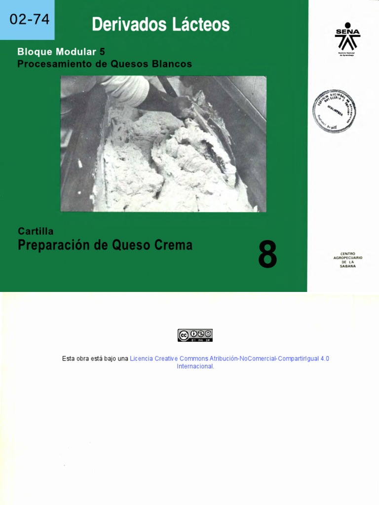 Modulo5 Unidad8 Derivados Lacteos Procesamiento | PDF | Queso | Crema