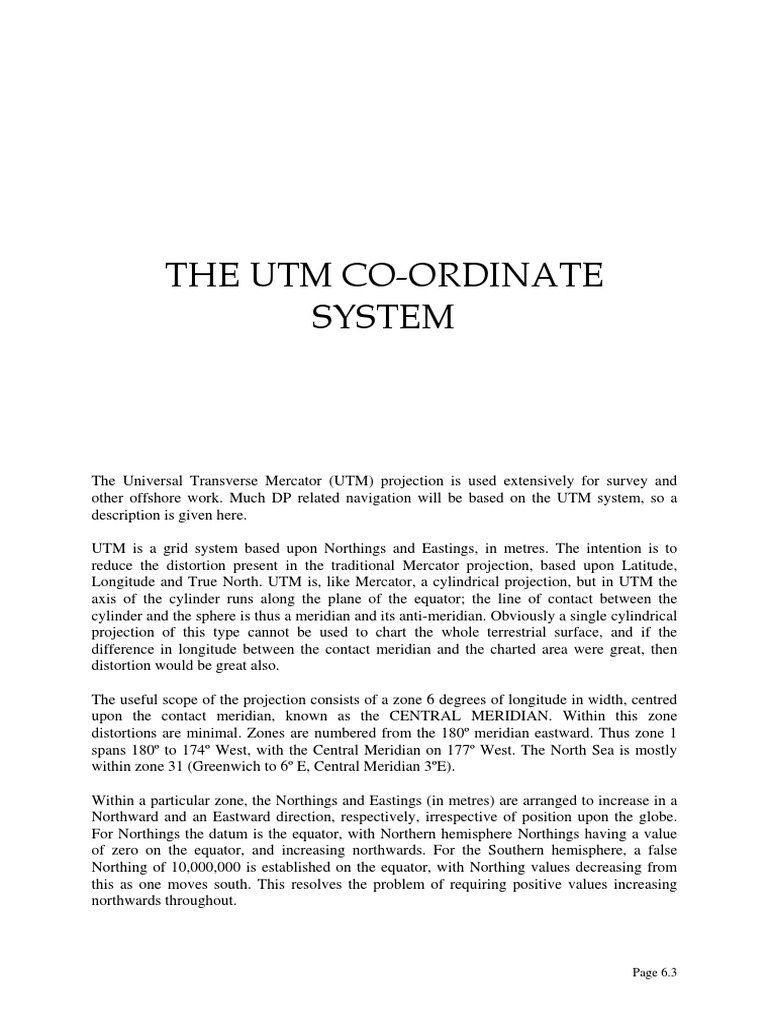 UTM Explanation | PDF | Latitude | Longitude