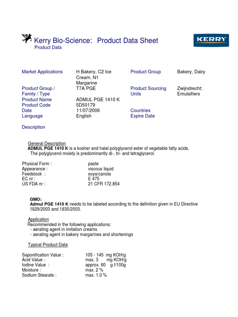 Admul PGE 1410 - PDS | PDF