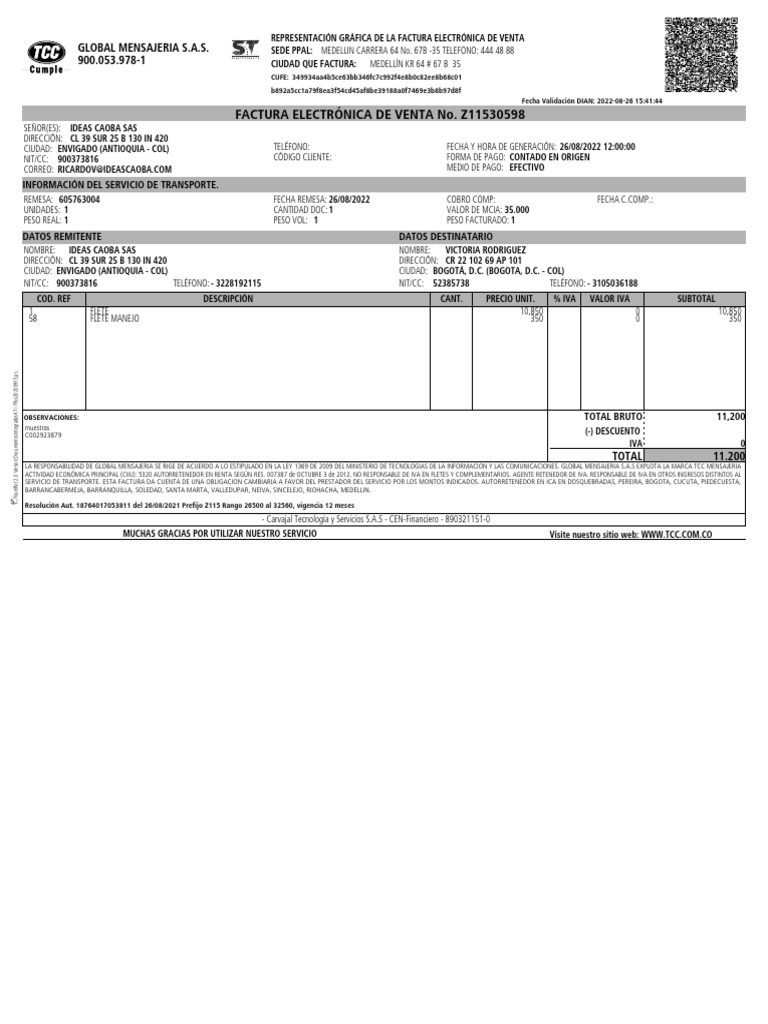 Factura | PDF | Contabilidad
