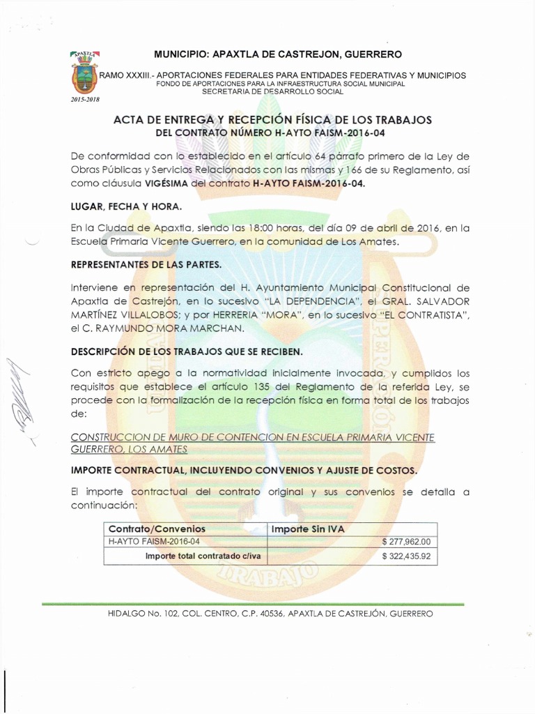 Ent Rec Muro Los Amates | PDF | Gobierno Ent Rec Muro Los Amates | PDF | Gobierno