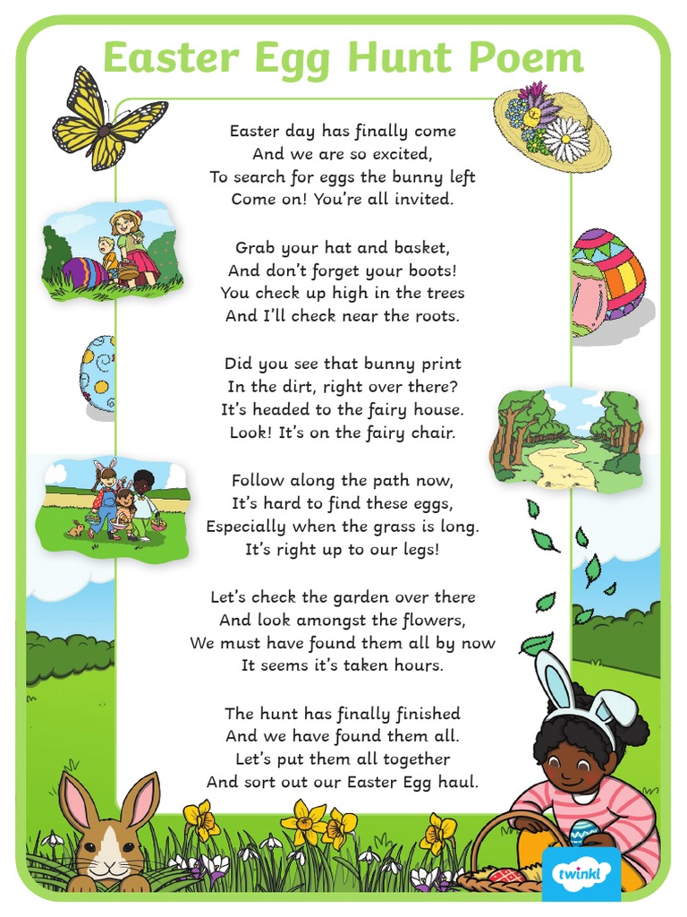 Au L 2549857 Easter Egg Hunt Poem - Ver - 1 | PDF