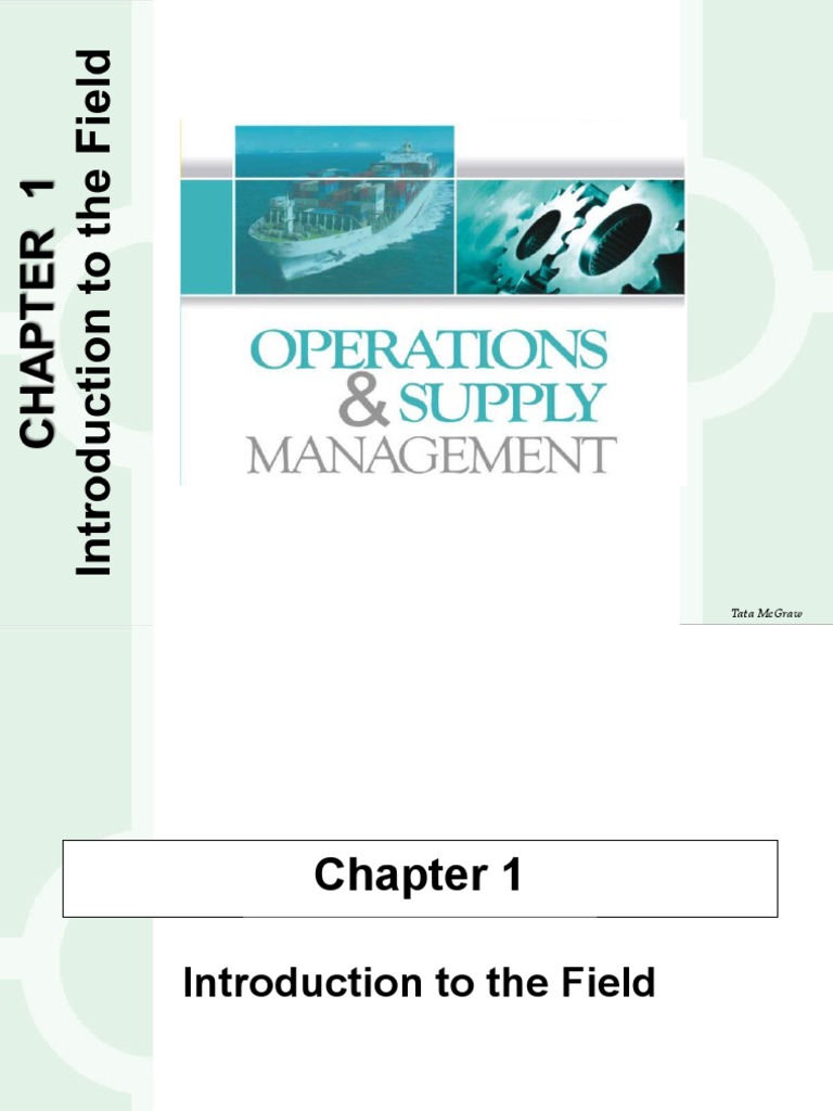 Module 1 - Introduction To Operations Management | PDF | Supply Chain | Operations Management