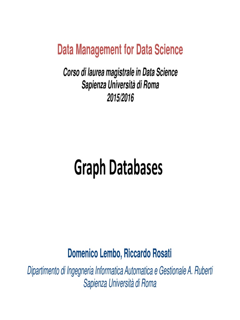 Graph Databases | Download Free PDF | Resource Description Framework | Vertex (Graph Theory)