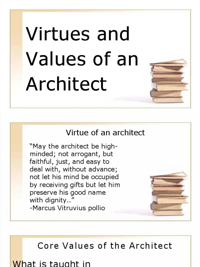 Virtues_and_Values_of_an_Architect | PDF | Architect | Prudence