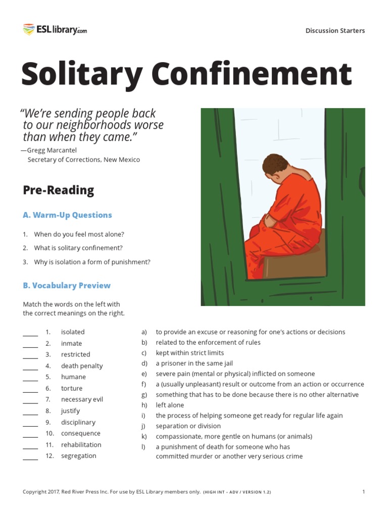 Solitary-Confinement US Student | PDF | Solitary Confinement | Prison