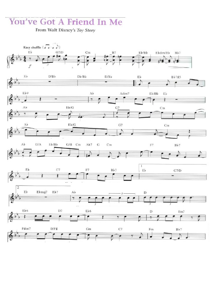 1 Youve Got A Friend in Me - Toy Story | PDF